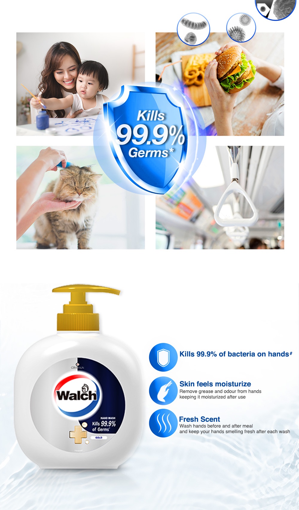 Walch® Anti-bacterial Hand Wash 400ml x 6 Bottles | Shopee Singapore