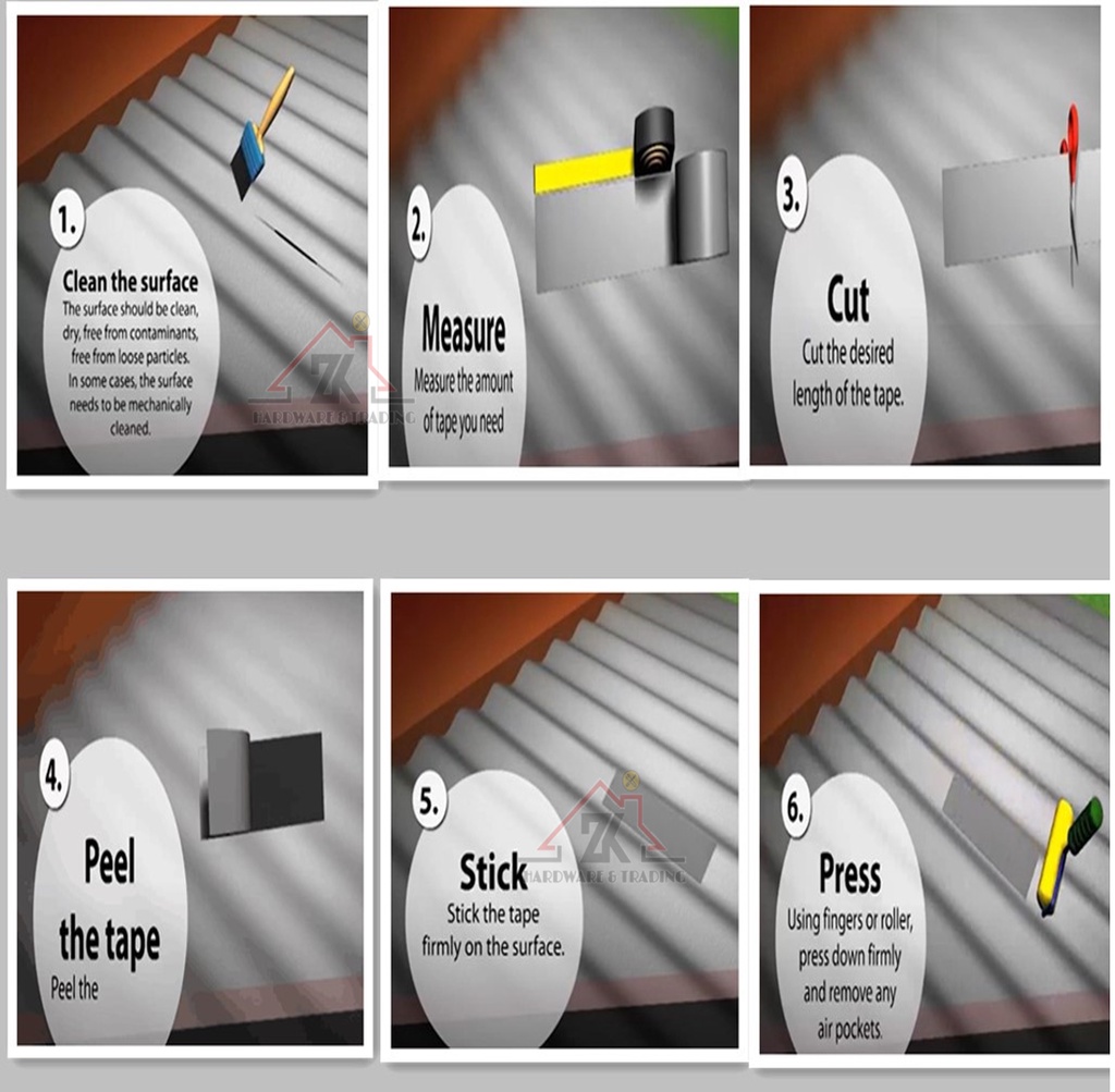 BITUMEN FLASHING TAPE SEAL ASBESTOS LEAKING ROOF REPAIR TILE TAPE ...