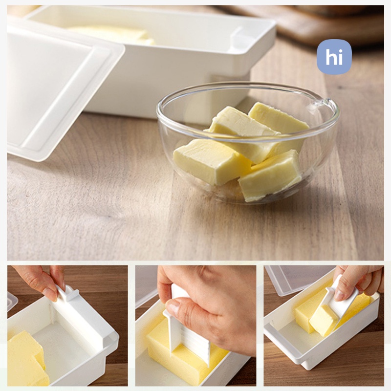 HI HOMES Japanese Butter Cutting Storage Box Refrigerator With Lid ...