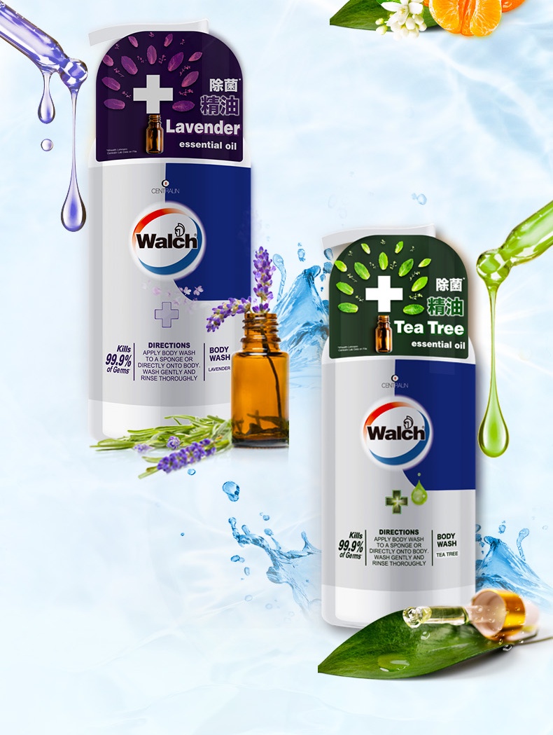 (Short Expiry) Walch® Anti-bacterial w/ Essential Oil Body Wash 900ml ...