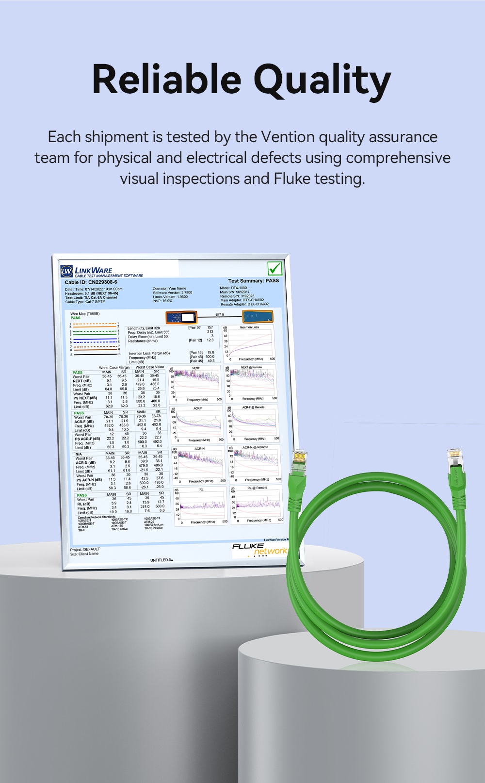 Vention Ethernet Cable CAT6A SFTP 10Gbps 550MHz Internet Lan Cord for ...