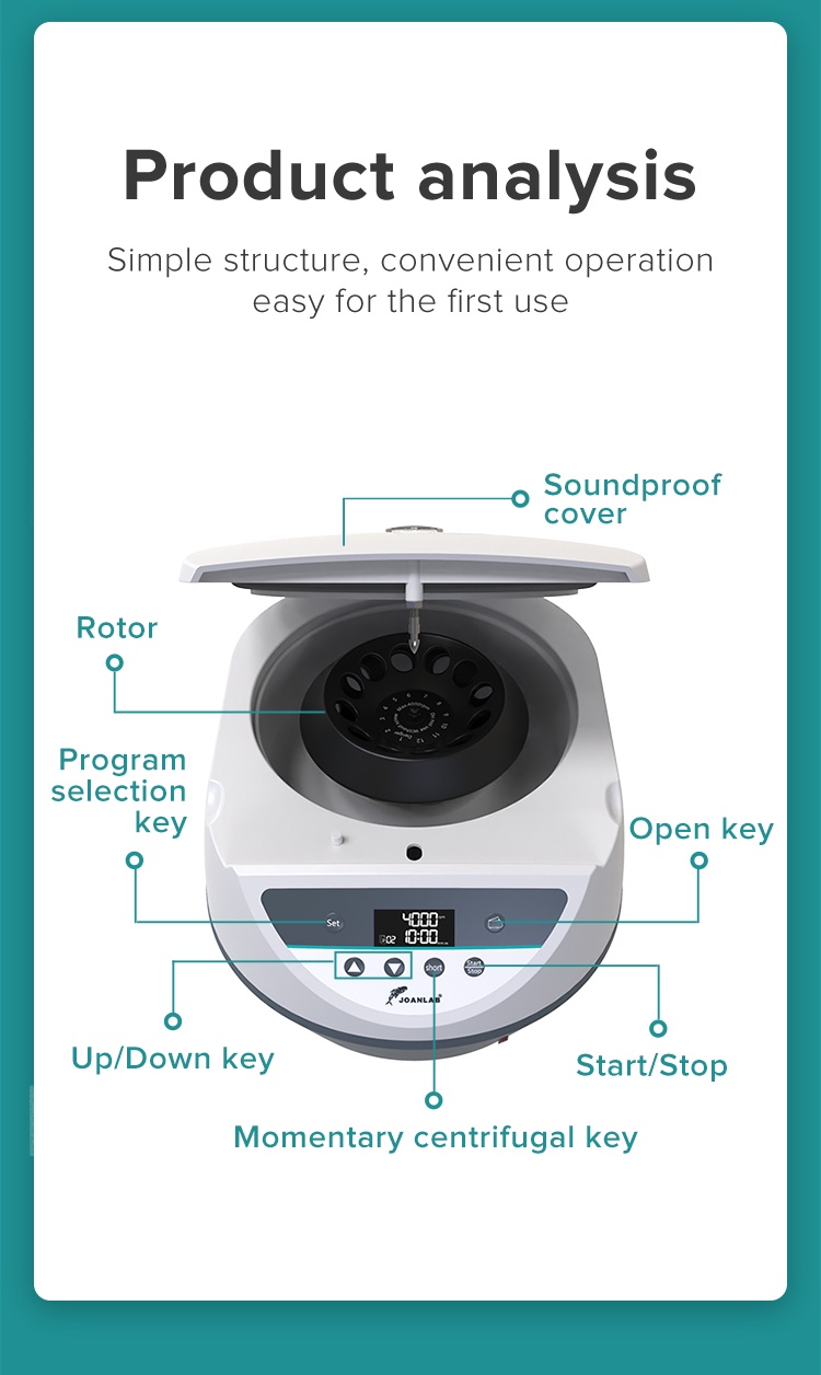 JOANLAB Prp Plasma Centrifuge Machine Medical Centrifuge Lab 4000/5000rpm 5/10/15ml Centrifuge ...