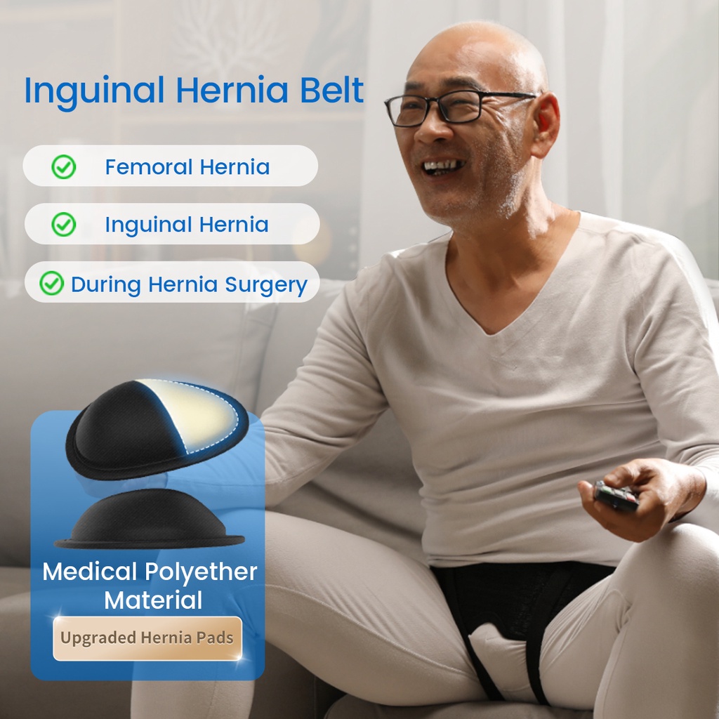 VELPEAU Hernia Belt Truss With 2 Removable Compression Pads For ...
