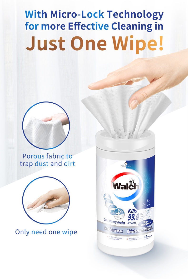 Walch® Multi-Purpose Disinfectant Wet Wipes 84pcs x 6 Rolls | Shopee ...