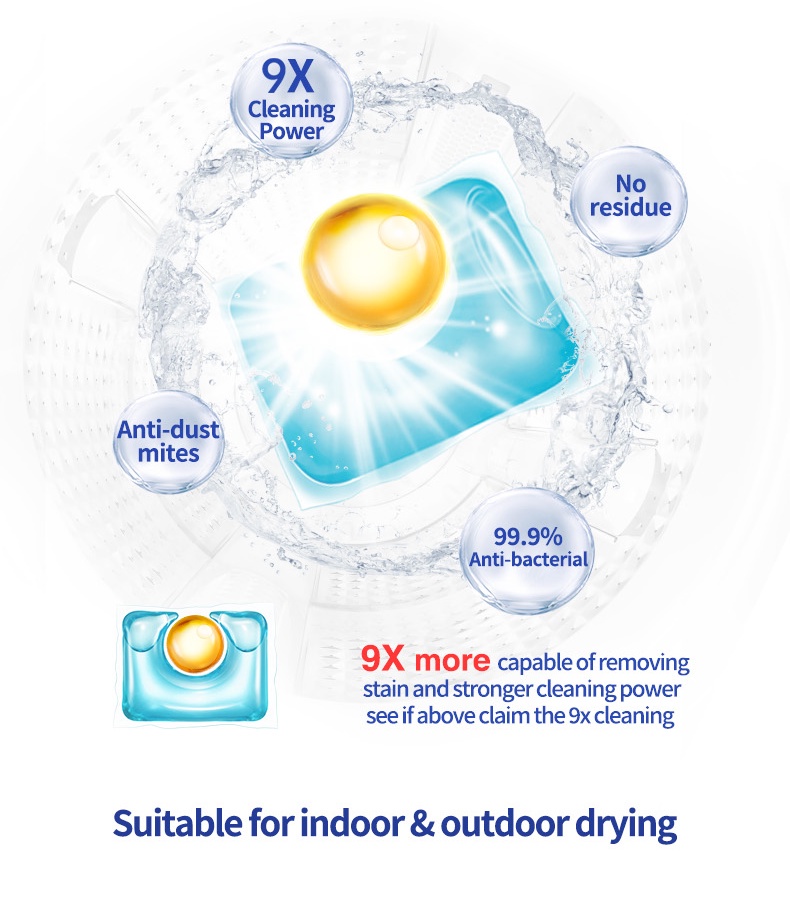 Walch® Anti-bacterial Laundry Capsules 1 Pod x 2 Packs | Shopee Singapore