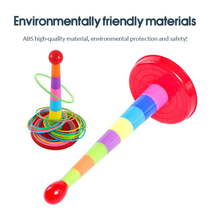 1 Tower 12 Circles Throw Circle Toy Throwing Ring Game Children ...