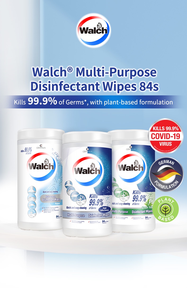 Walch® Multi-Purpose Disinfectant Wet Wipes 84pcs x 12 Rolls | Shopee ...