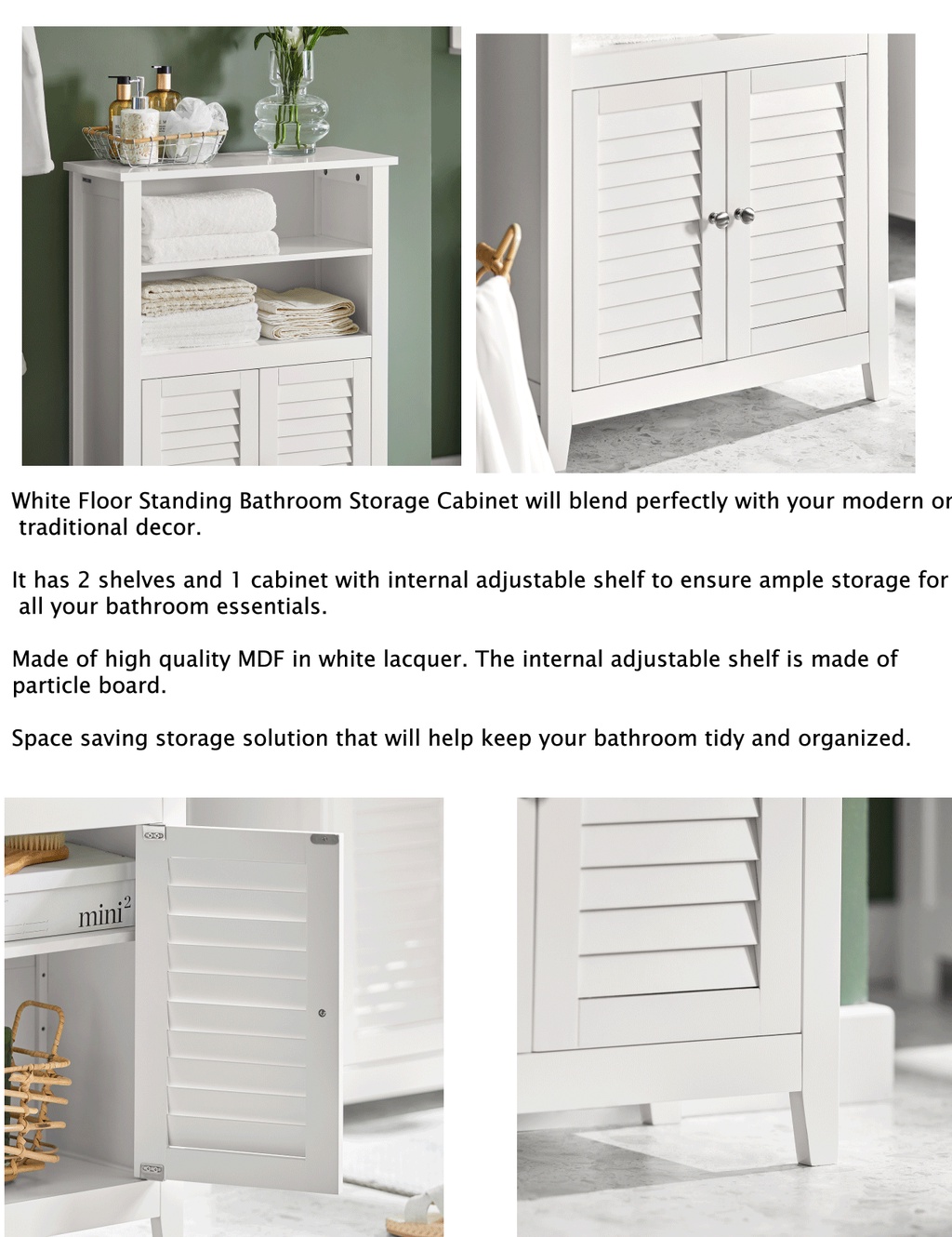 (SG STOCK)SoBuy BZR13-W, Bathroom Cabinet Bathroom Shelf Bathroom ...