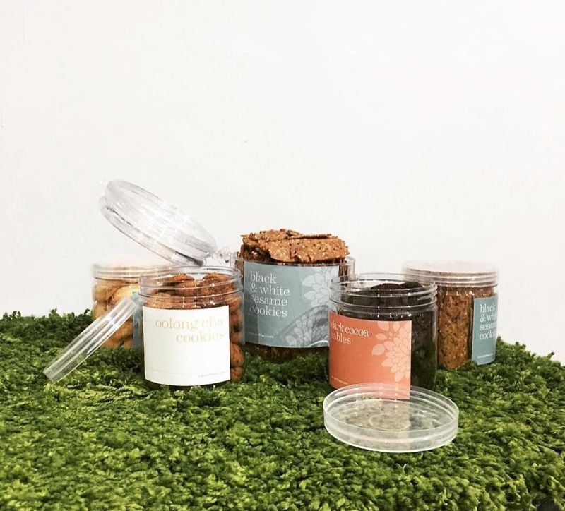 [6.5x8cm] Plastic Cookie Jar /round food storage PET container CLEAR ...