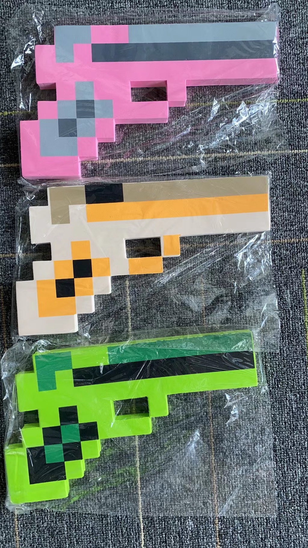 (Ready to Ship) Minecraft Game EVA Foam Diamond Pickaxe Gun Axe Hammer ...