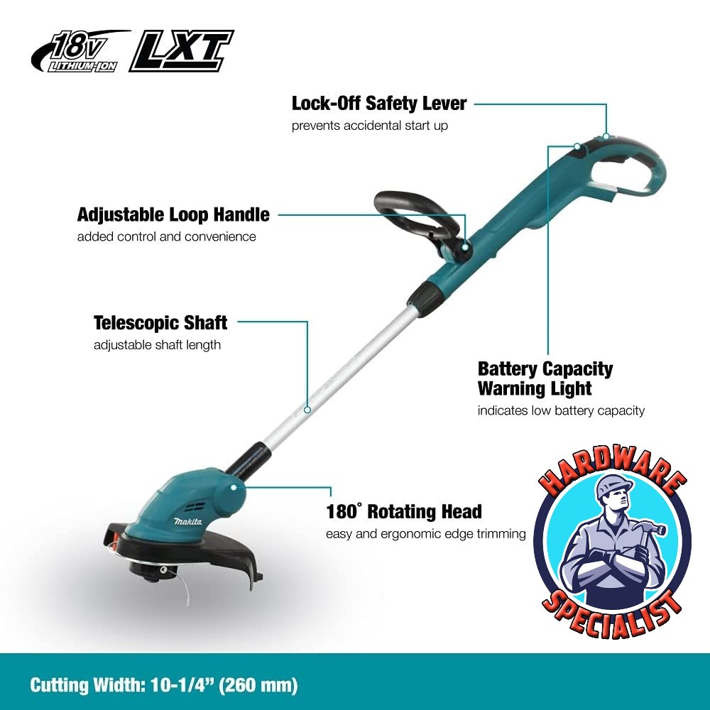 Makita DUR181Z 18V Cordless Grass Trimmer (Bare Unit = No Battery No ...