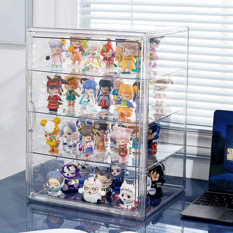 LUXATAS™ Solar Acrylic Toy display box Pop mart magnetic labubu ...