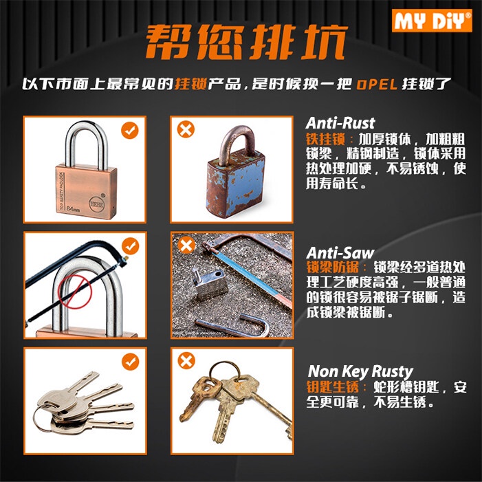 MYDIYSDNBHD - HEHE 84mm & 94mm Super Mango Security Padlock Large ...