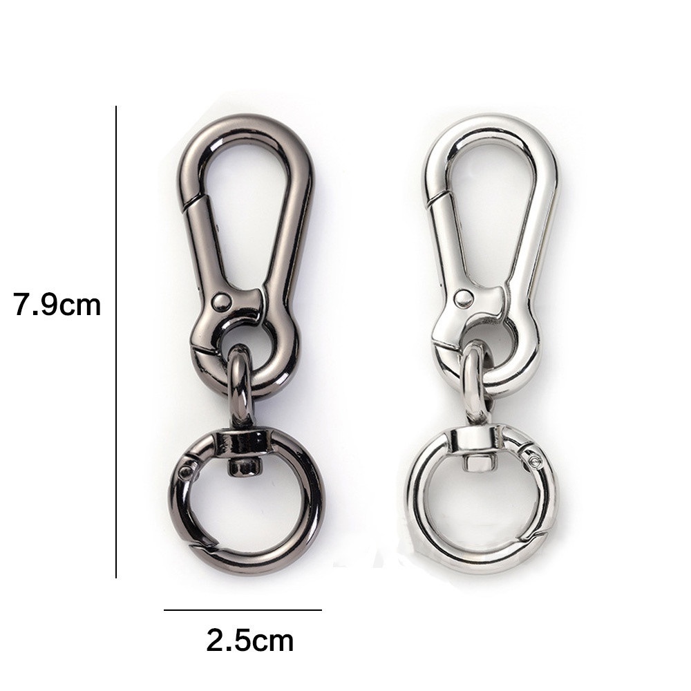 Carabiner Clip Keyring Zinc Alloy Keychain with Snap Hook Quick Release ...
