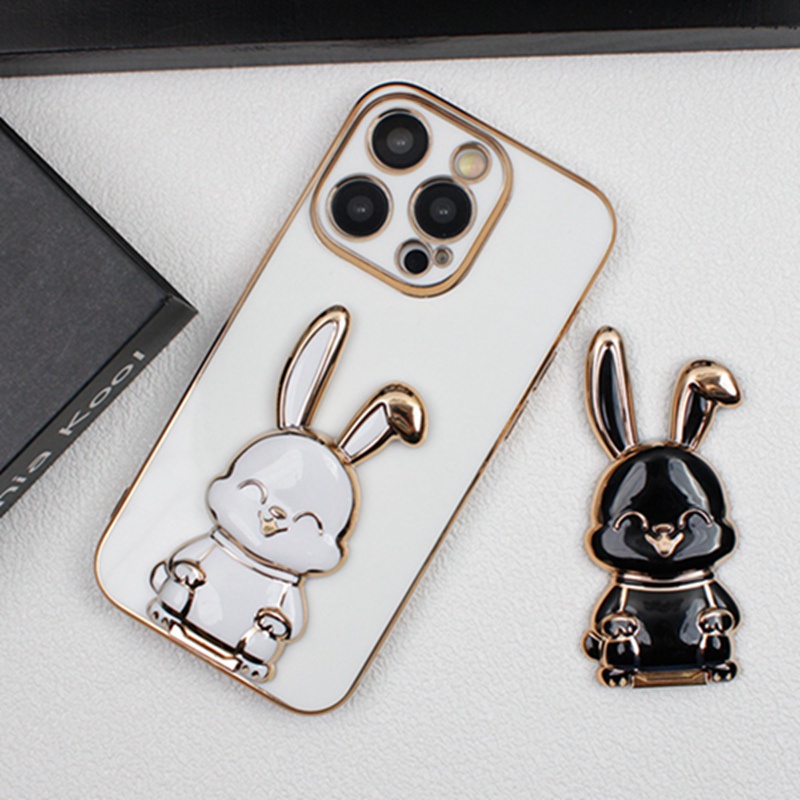Phone Holder Stand Cute Cartoon Push-Pull Rabbit Mobile Phone Holder ...