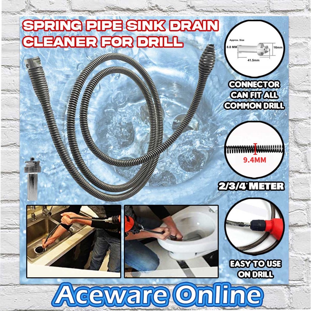 2/3/4/5M Flexible Compression Spring With Drill Connector For Clean ...