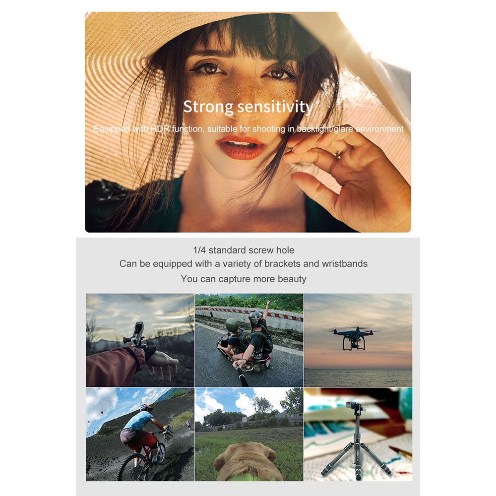 ORDRO EP7 Head Wearable 4K 60fps Video Camera First Person View Hands ...