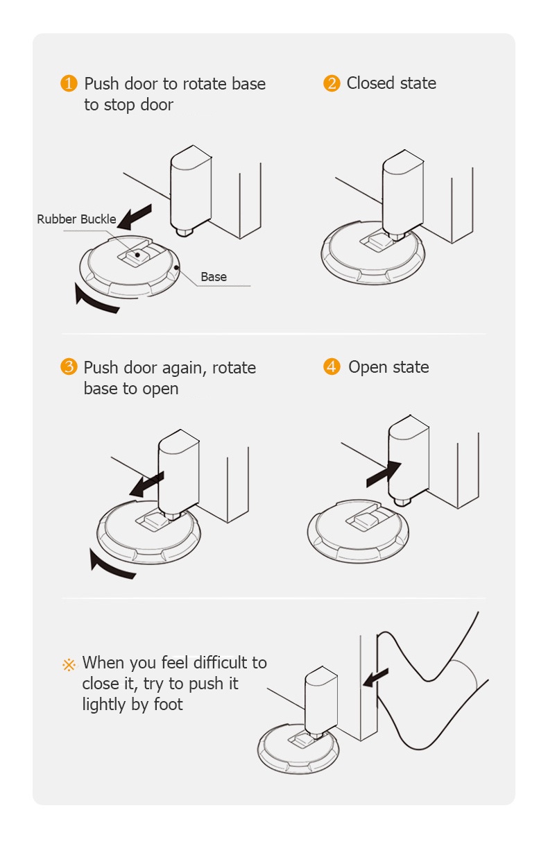 【SG STOCK】Heavy Duty Door Stopper Mechanical Door Stop Adjustable Door ...