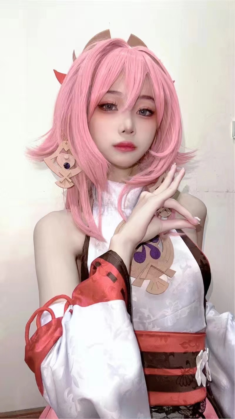 Genshin impact yae miko guuji yae cosplay costume kawaii cos wigs shoes ...