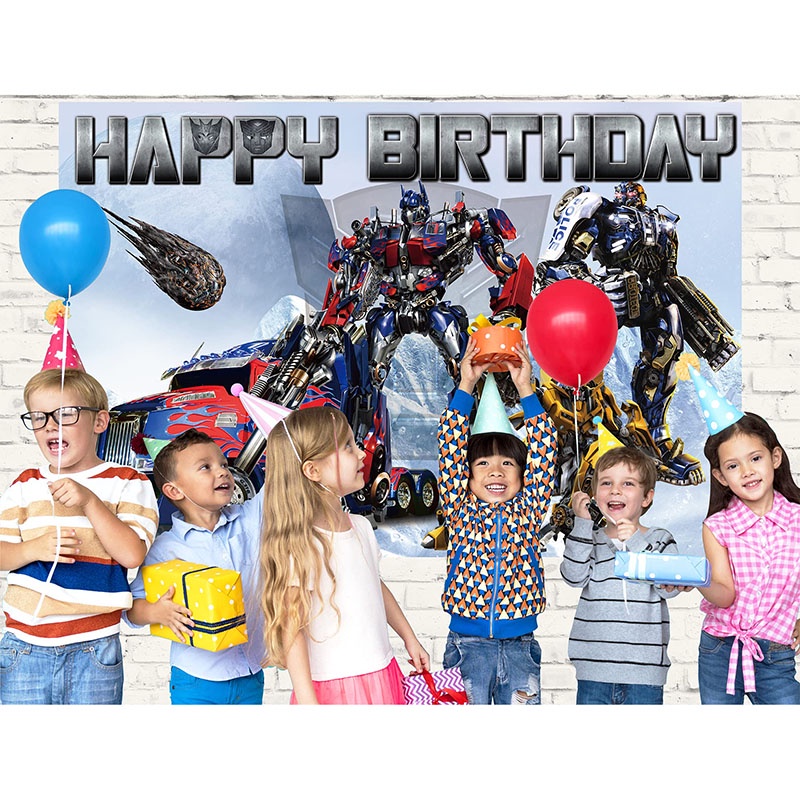 Transformers Birthday Party Backdrop Decoration 150x100cm Movie Photo ...