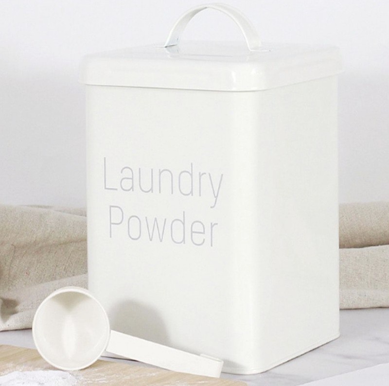 【PLAYFUL】Detergent storage box with lid and scoop Multipurpose Washing ...