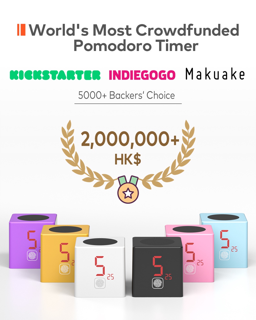 Ticktime Cube Pomodoro Timer, Magnetic Productivity Timer, Mute ...