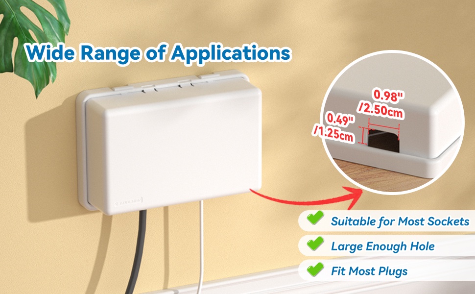 EUDEMON 1 Pack Electrical Outlet Cover Box, Childproof Large Plug Cover ...