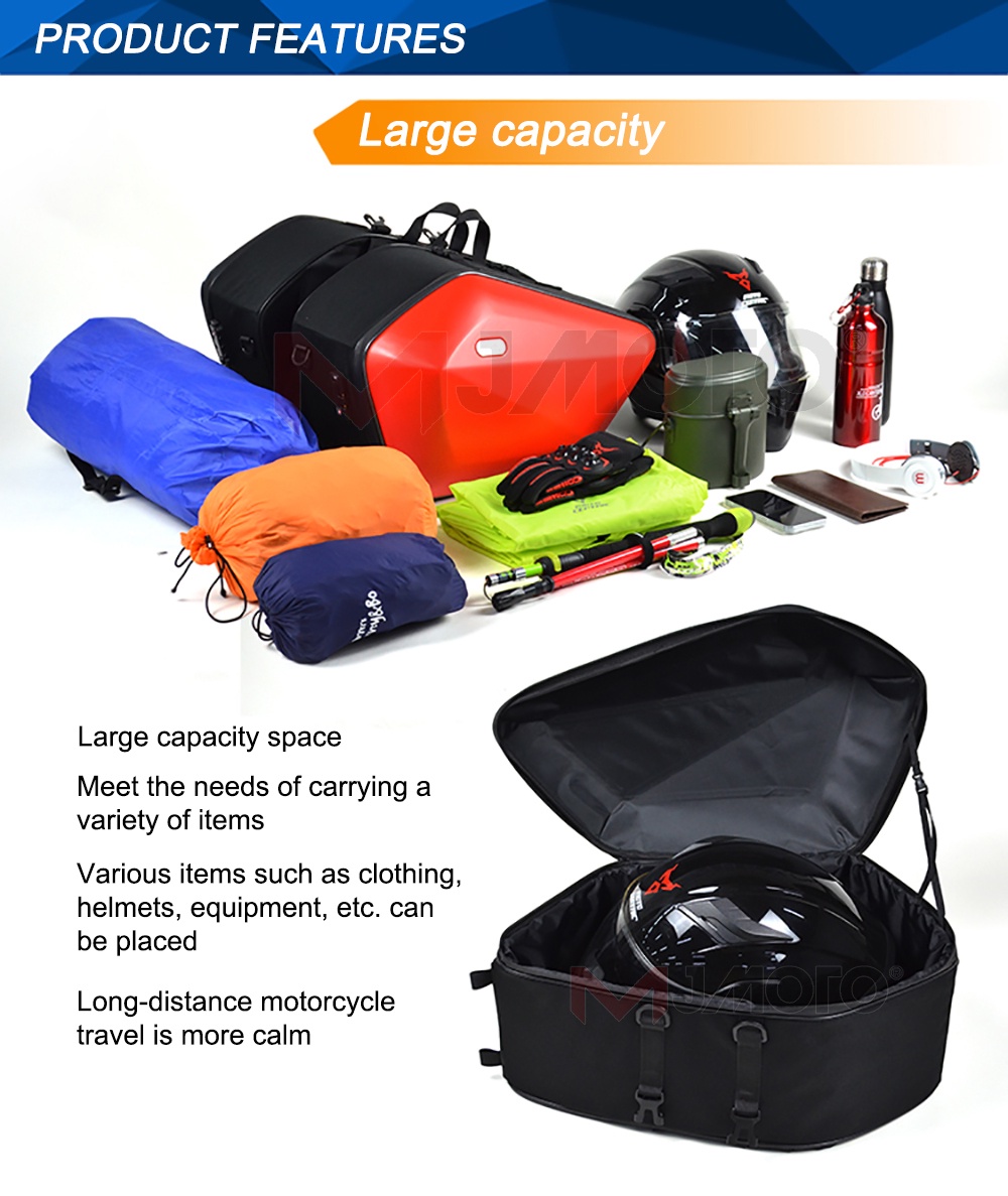 Motocentric Motorcycle Saddle Bag Waterproof Motorbike Side Bag Large ...