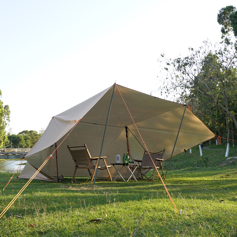 19 Hanging Points Camping Flysheet 210T Polyester Waterproof 3x4m Tent ...