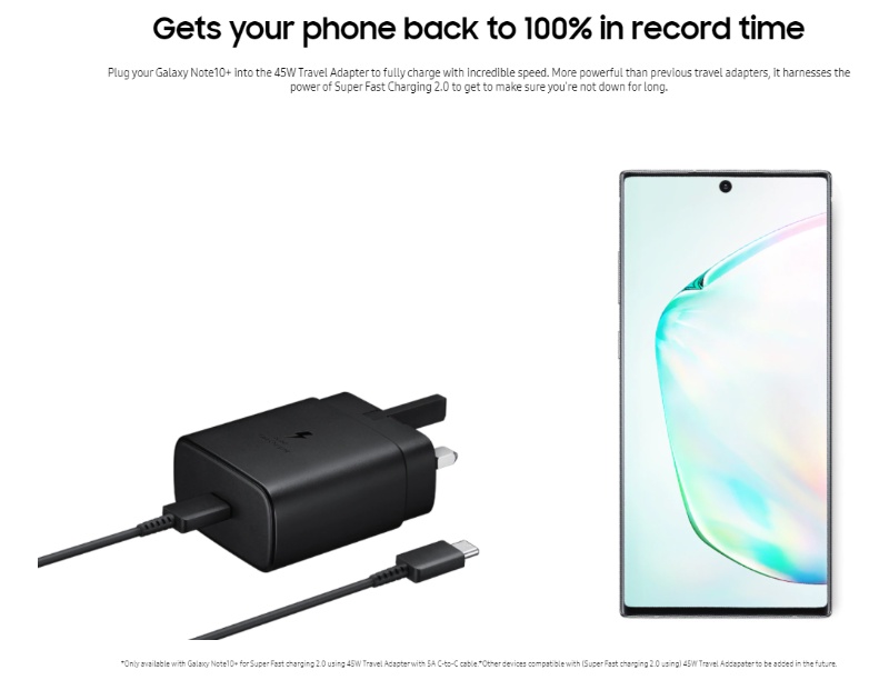 for Samsung 45W Travel Adaptor 5A Super Fast Charging PD 3.0 Fast ...