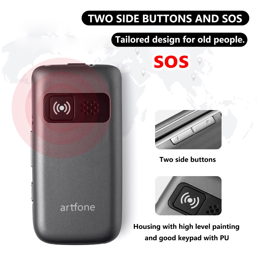 INOVAGEN 4G LTE Senior Flip Phone With Charging Dock,Speed Dial SOS Key ...