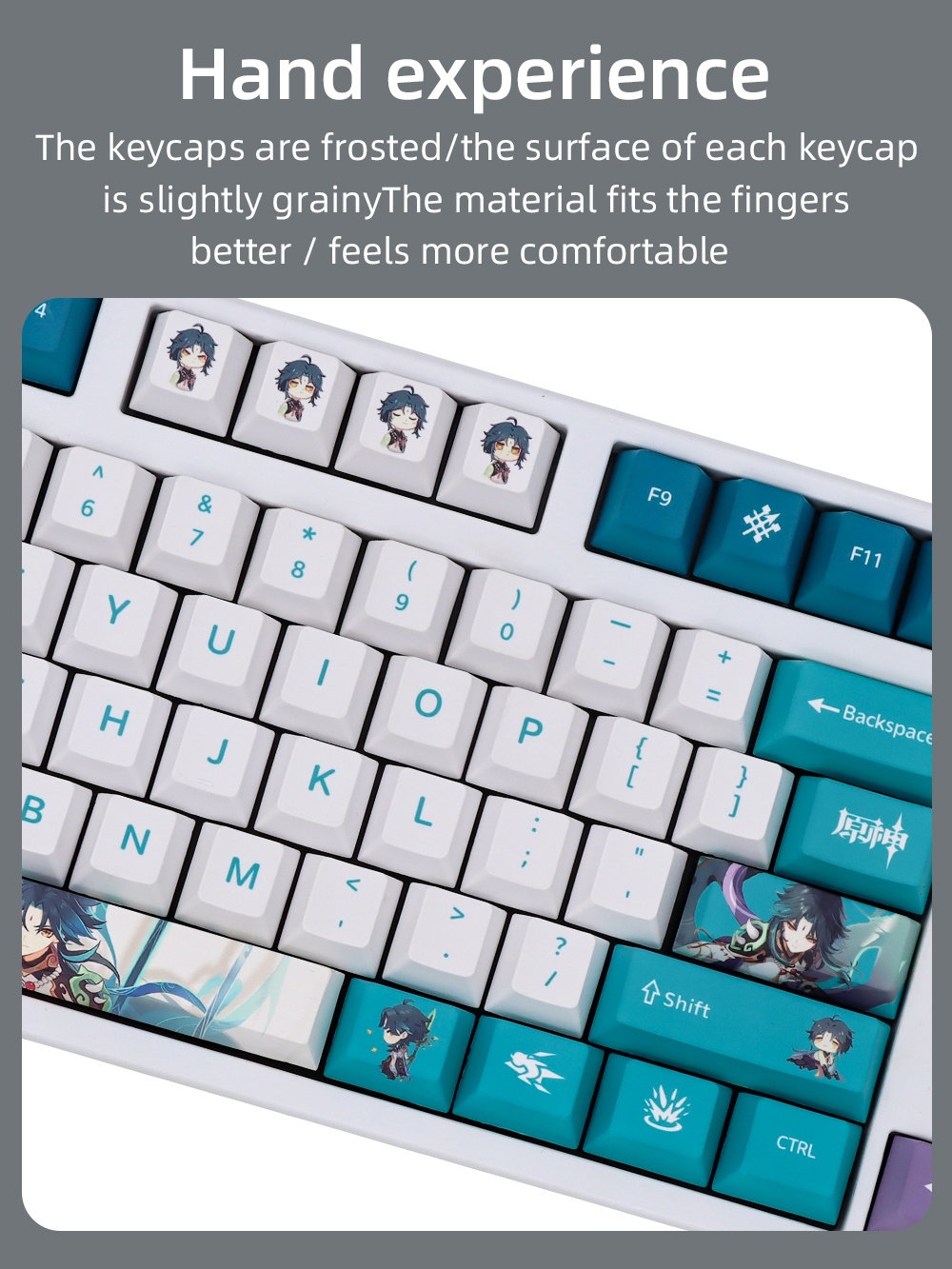 Genshin Impact Xiao Keycaps 136 Keys PBT DYE-Sublimation Cherry Profile ...