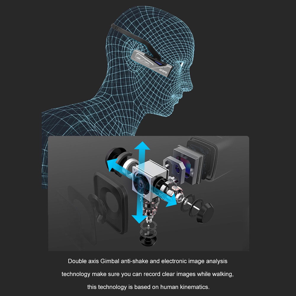 ORDRO EP7 Head Wearable 4K 60fps Video Camera First Person View Hands ...