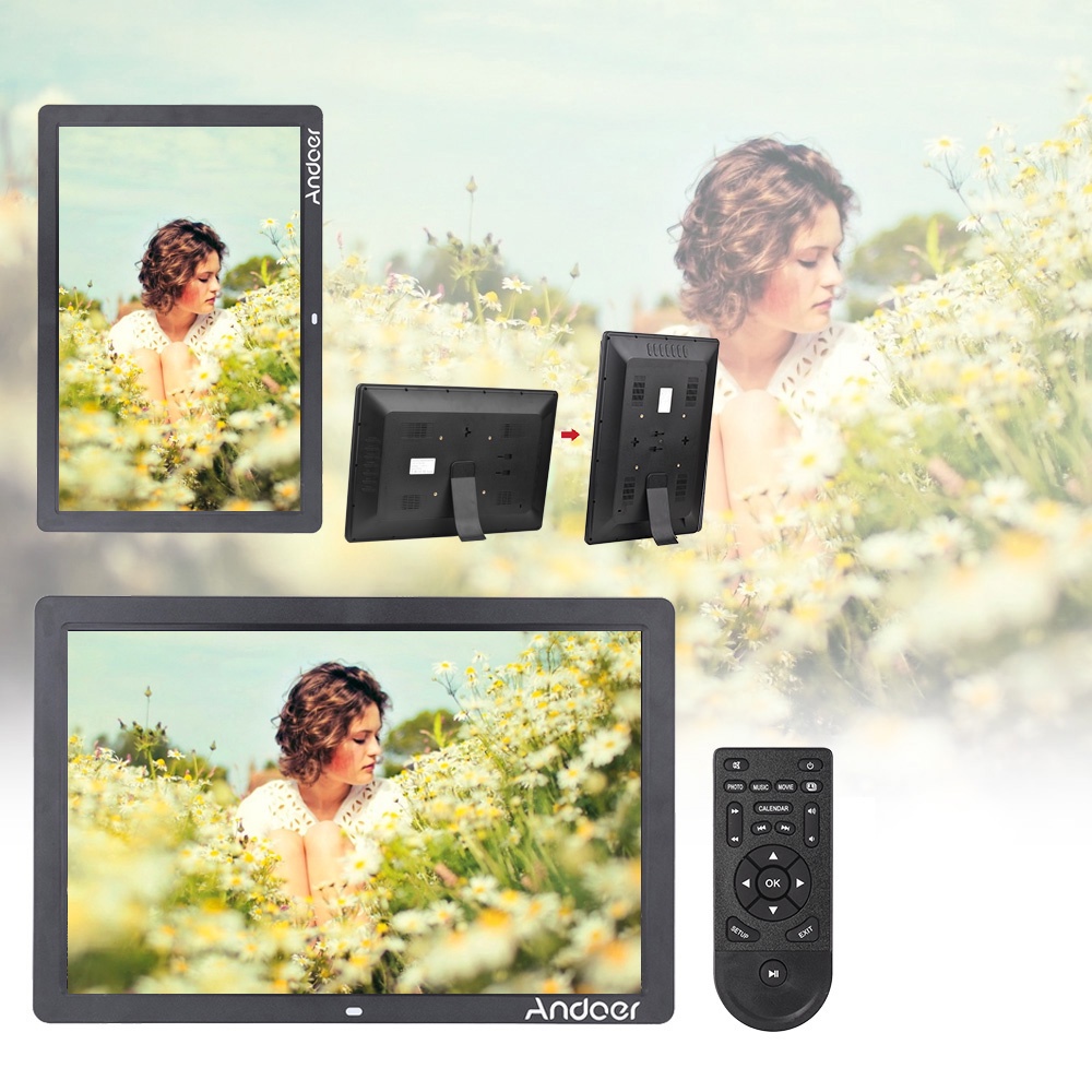 Andoer 17inch LED Digital Photo Frame 1080P High Resolution Electronic ...