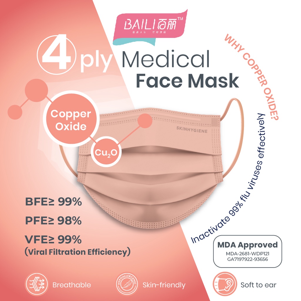 Medical Mask Skin Hygiene 4ply 50pcs Premium High Quality Face Mask ...