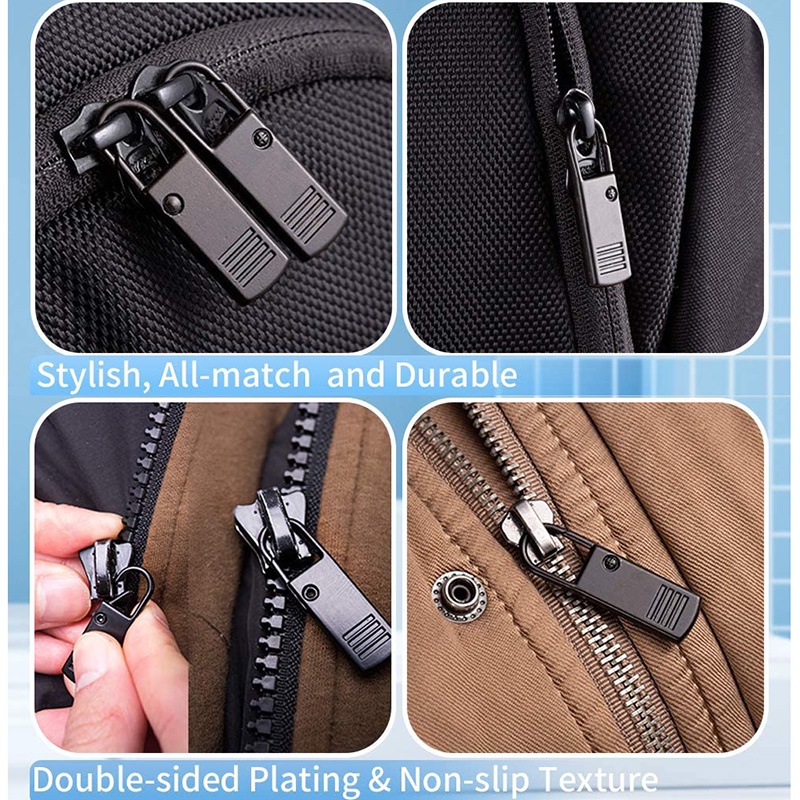 [Wholesale] 1/10Pcs Universal Metal Backpack Zipper Head Pull ...