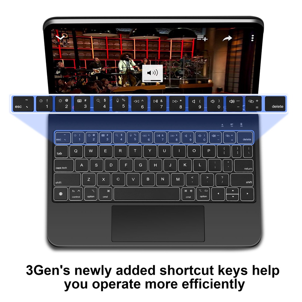 Goojodoq for ipad keyboard with Case for Air 4 Air5 Air6/Pro11 2018-24 ...