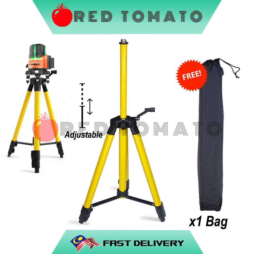 RED TOMATO Laser Level Tripod Stand Laser Levelling Adjustable Tripod ...