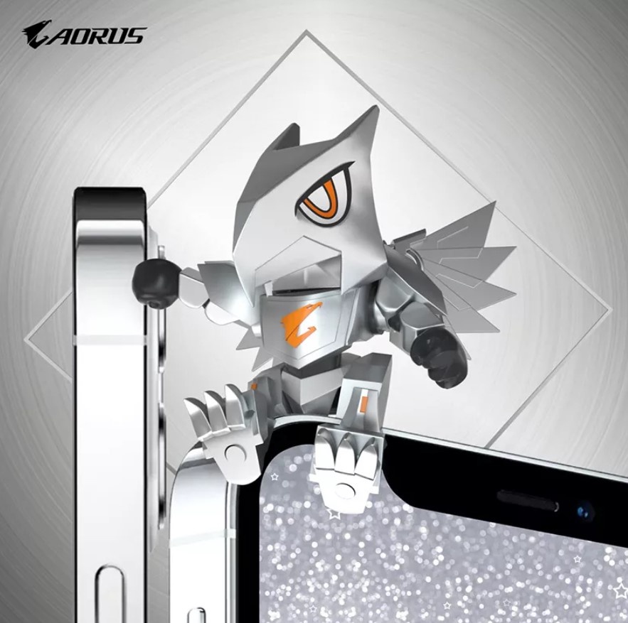 GIGABYTE Aorus offical chibi figurine 4" PVC material Black / White ...