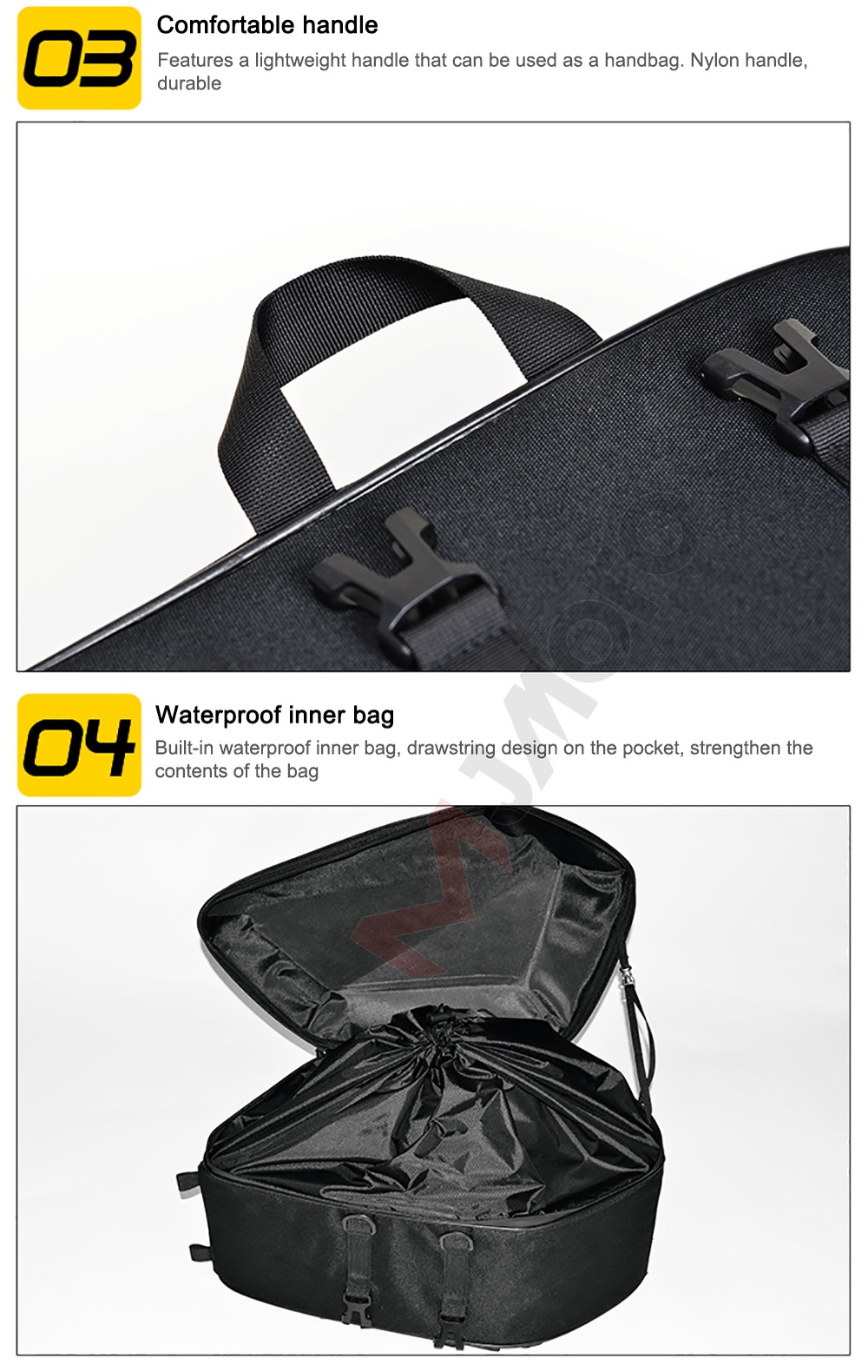 Motocentric Motorcycle Saddle Bag Waterproof Motorbike Side Bag Large ...