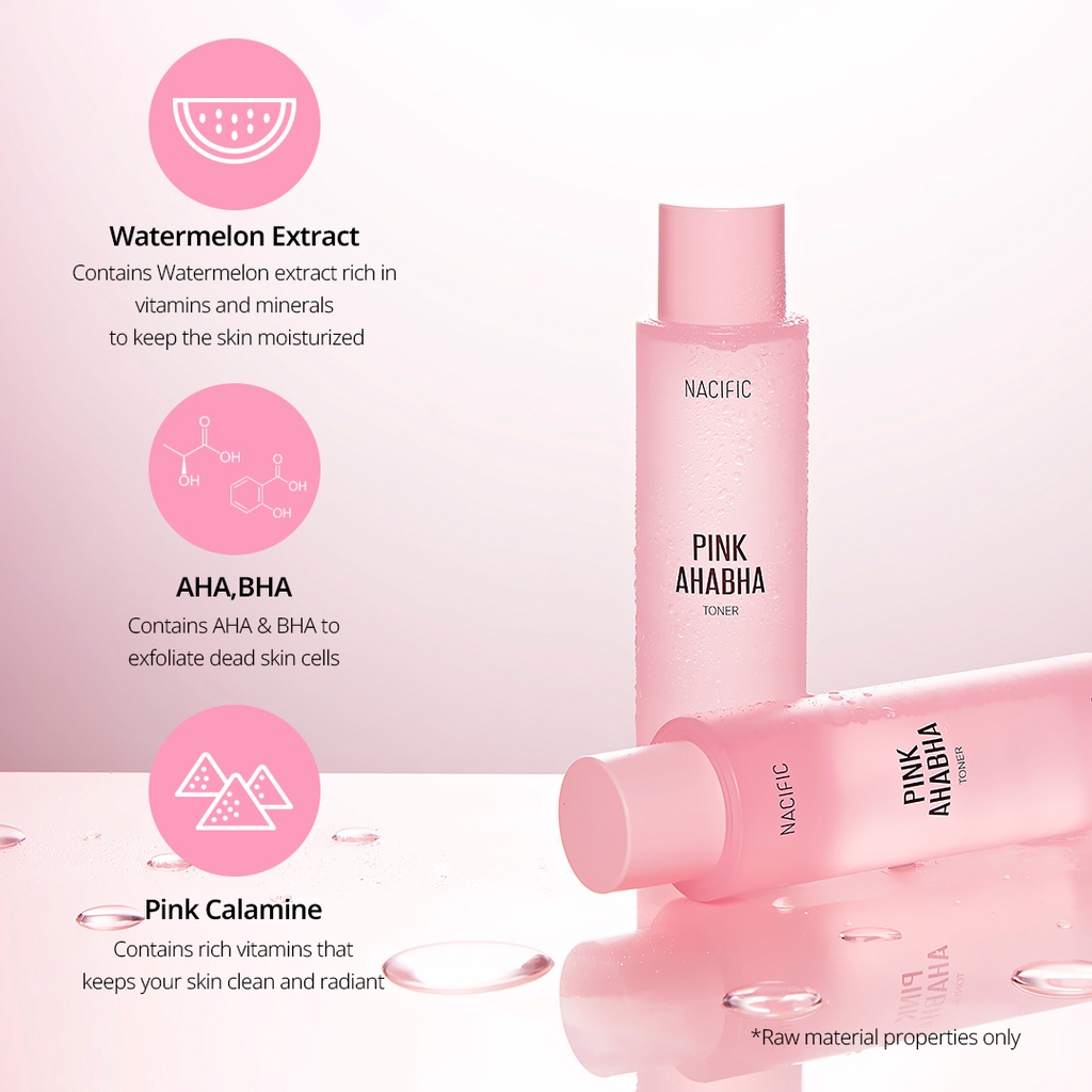 NACIFIC Pink AHA BHA Triple Set (Toner 150ml + Serum 50ml + Cream 50ml ...