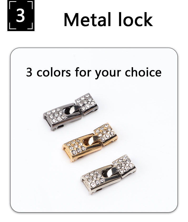 1 Pair Elastic Laces Sneakers Diamond Cross Locks Shoelaces Without ...