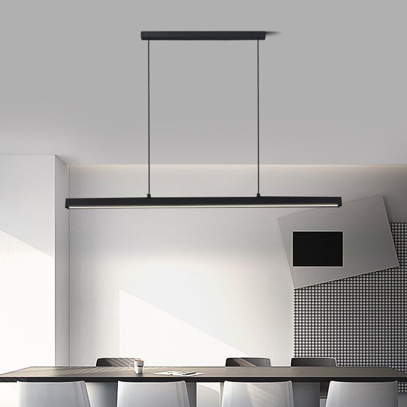 【Remote Dimming】Modern minimalist LED Pendant Light Long strip LED ...
