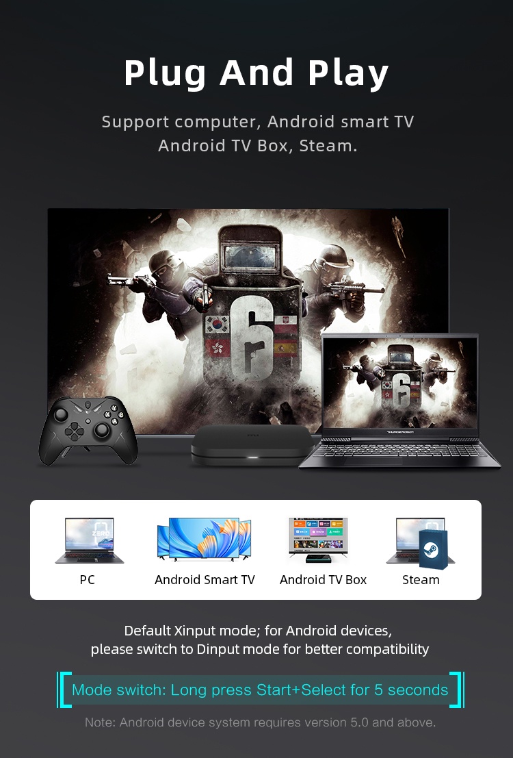 Thunderobot G20 Wired Gamepad Controller Custom Bursts Gaming ...