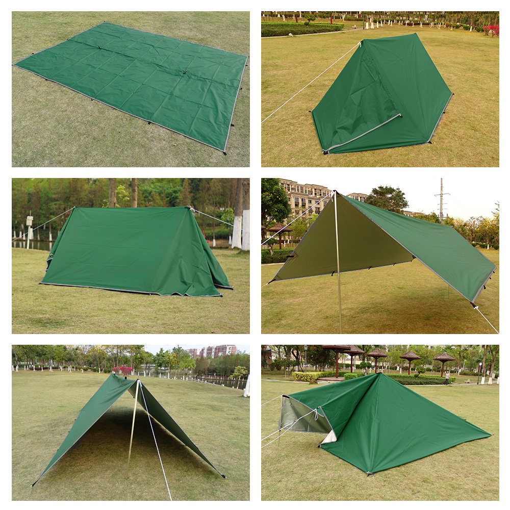 19 Hanging Points Camping Flysheet 210T Polyester Waterproof 3x4m Tent ...