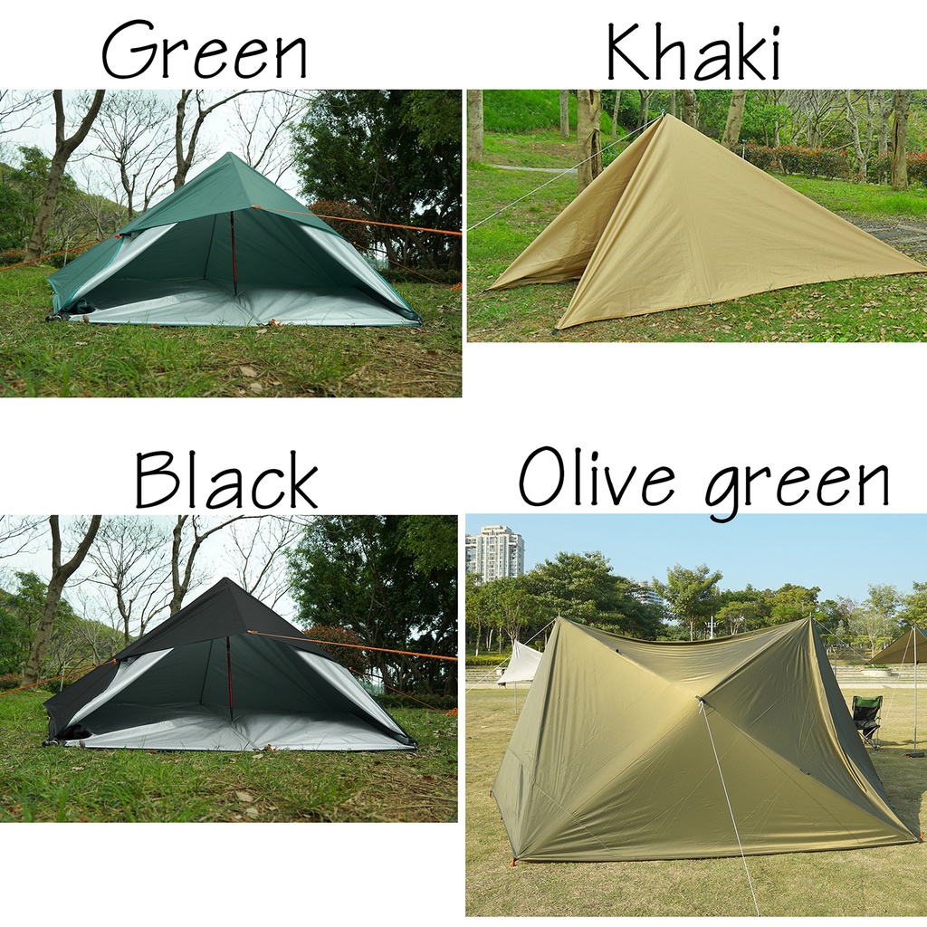 19 Hanging Points Camping Flysheet 210T Polyester Waterproof 3x4m Tent ...