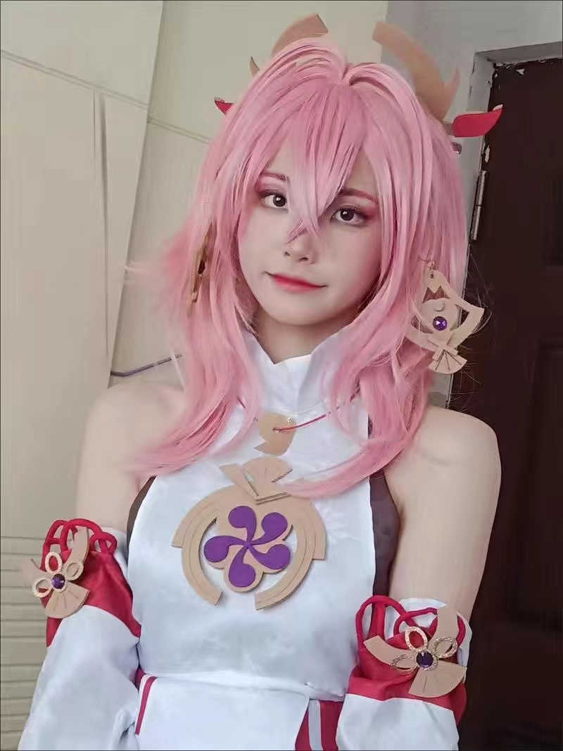 Genshin impact yae miko guuji yae cosplay costume kawaii cos wigs shoes ...