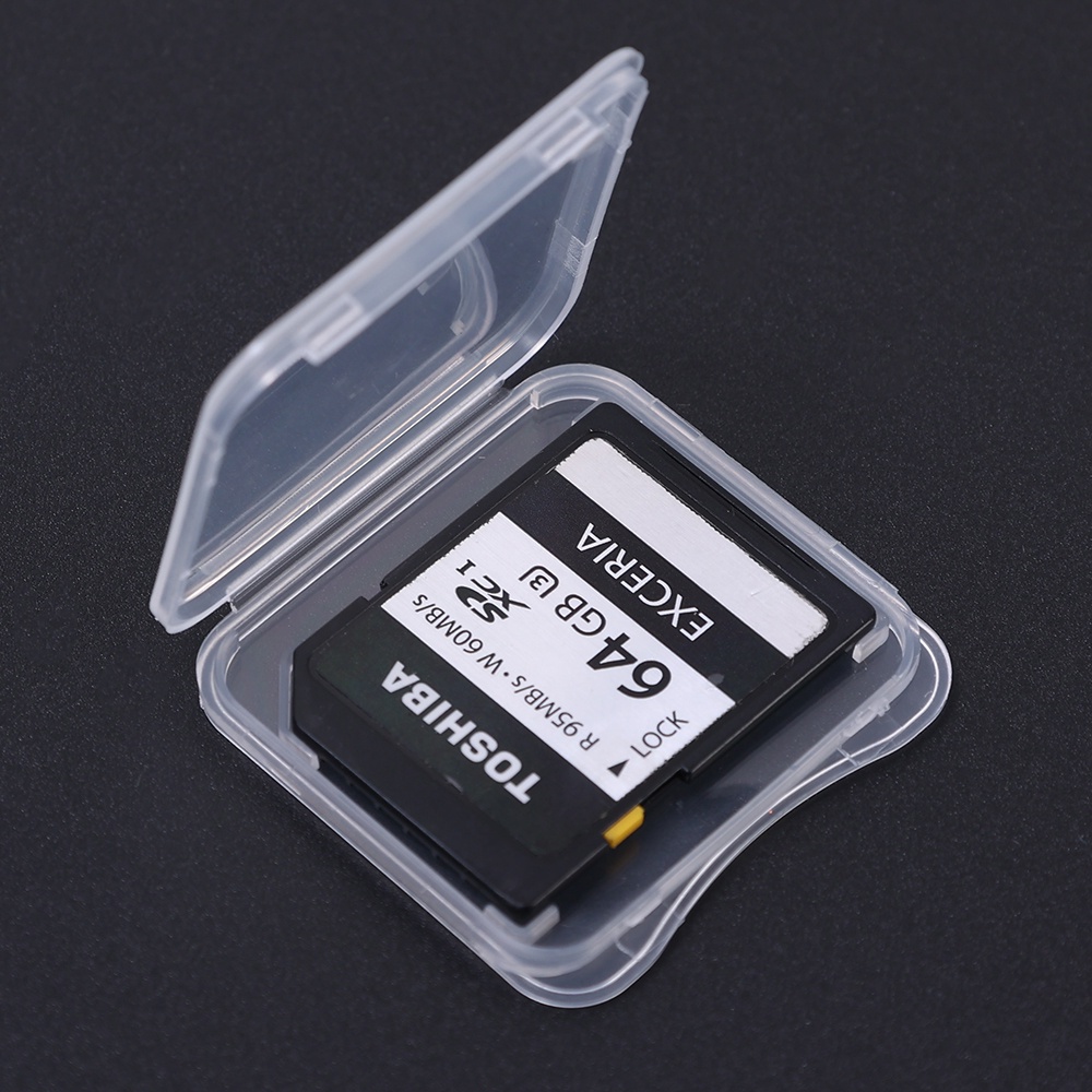Standard SD SDHC Memory Card Holder Box Memory Card Clear Plastic Case ...