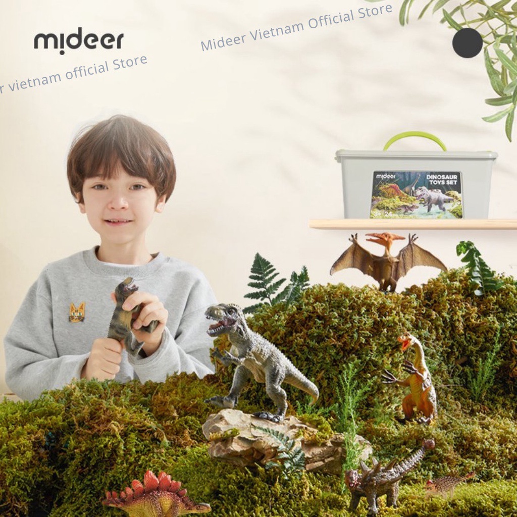 [Set Of 24] Mideer Dinosaur Toys mini Soft Rubber Dinosaur Model Set ...