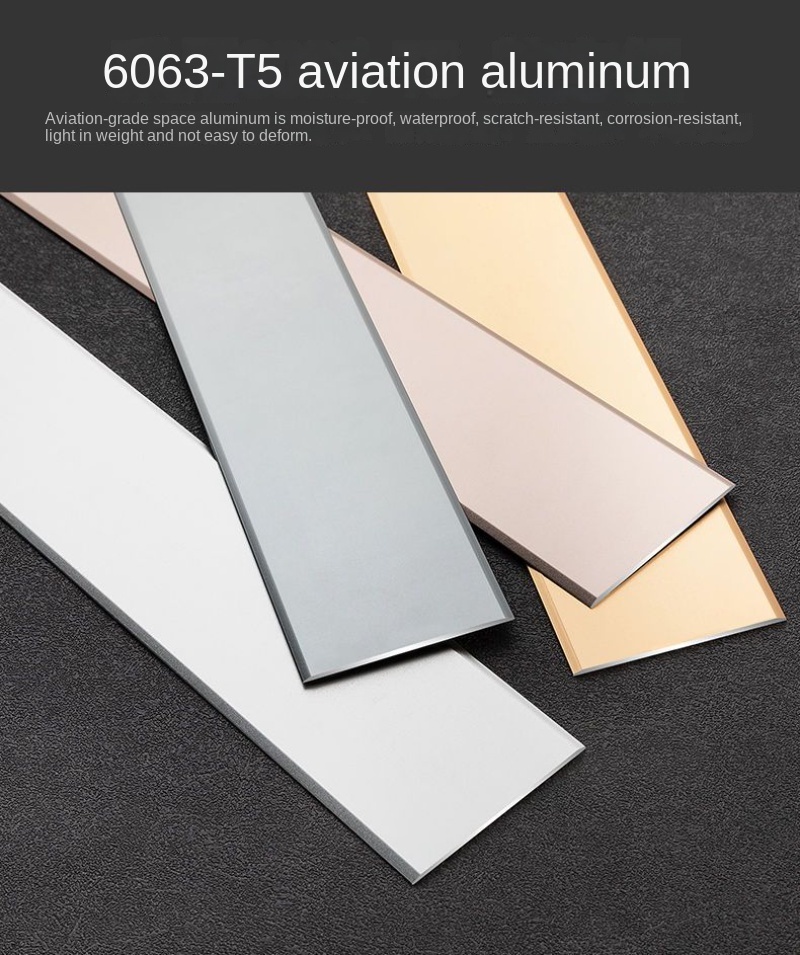 Metal Decorative Moulding Flat Bar Titanium Aluminum Alloy Blank ...